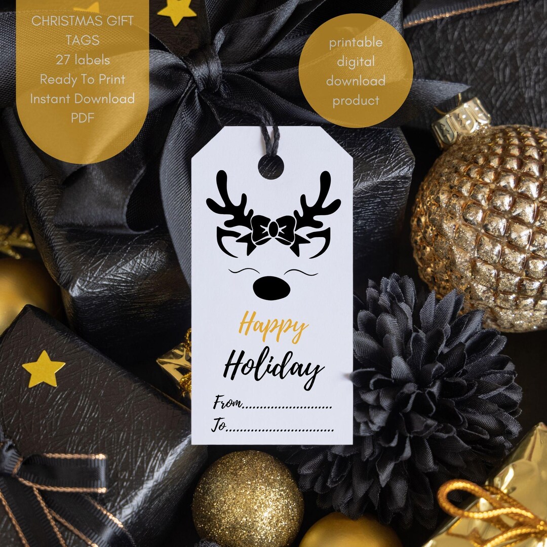 Christmas Gift Tags Printable, Printable Christmas Gift Tags, Editable ...