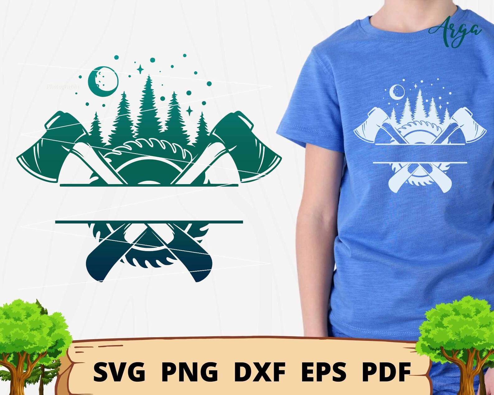 Split Lumberjack Svg Lumberjack Svg Crossed Axe Frame Svg - Etsy