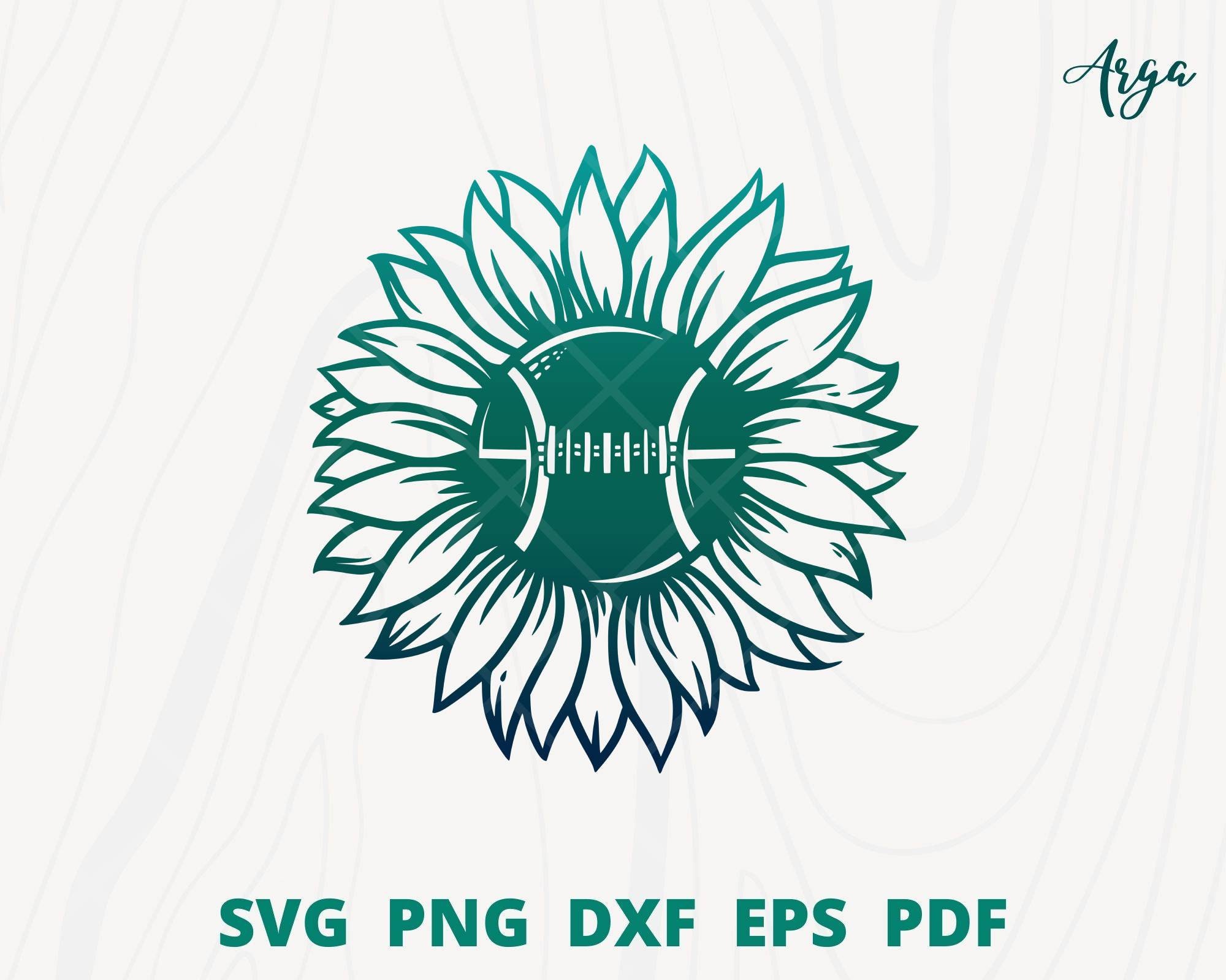 Football Svg Sunflower Football Svg Floral Football Svg - Etsy