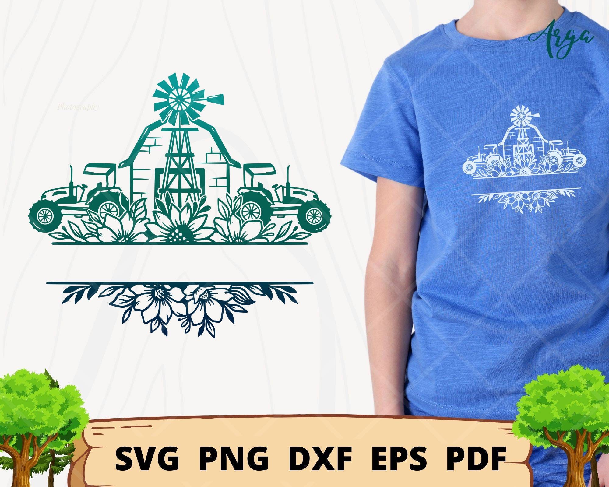 Split Monogram Farming Frame, Farming With Flower Svg, Farming Floral ...