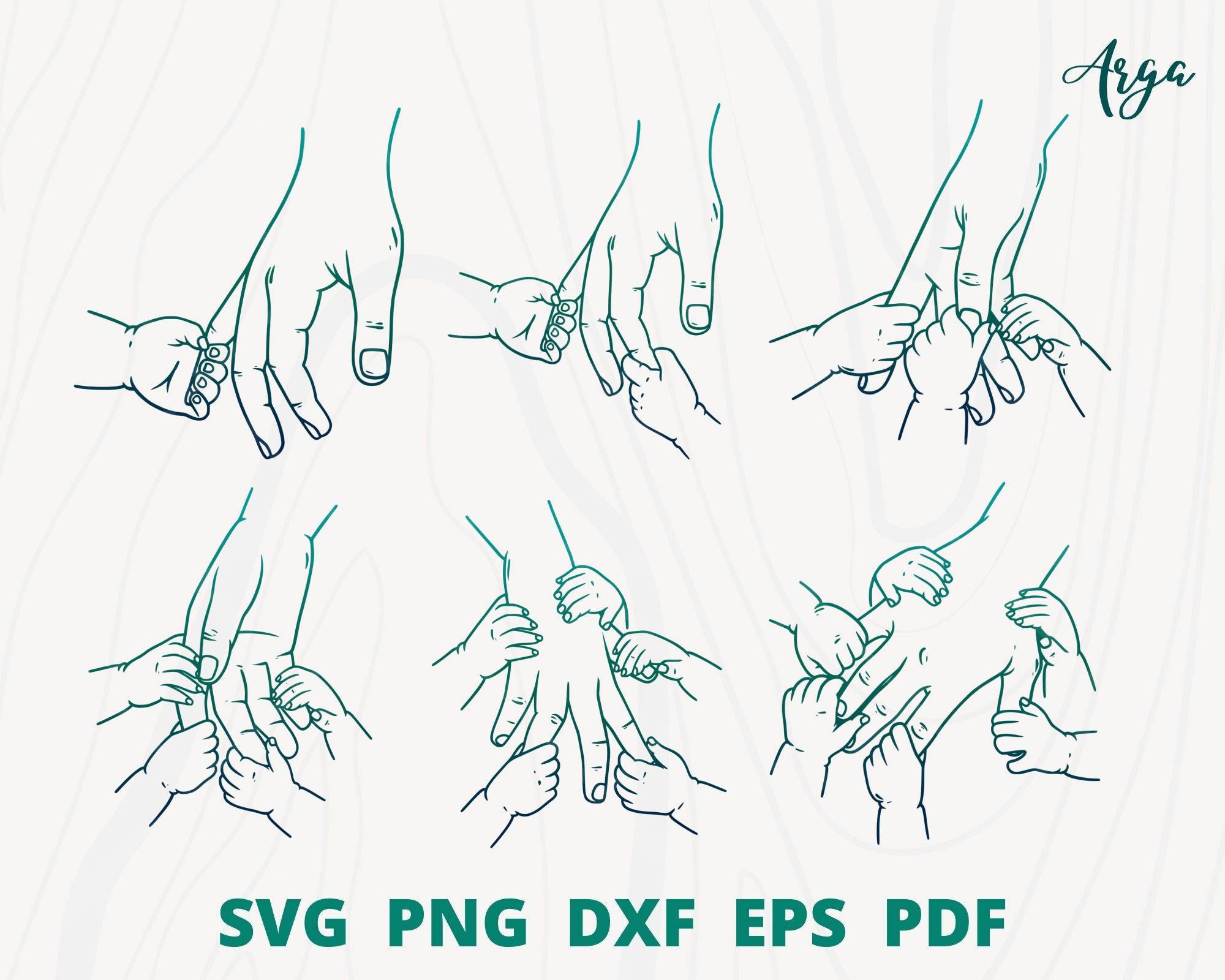 Father and Son Svg, Father Hand Svg Bundle, Father Hold Children's ...