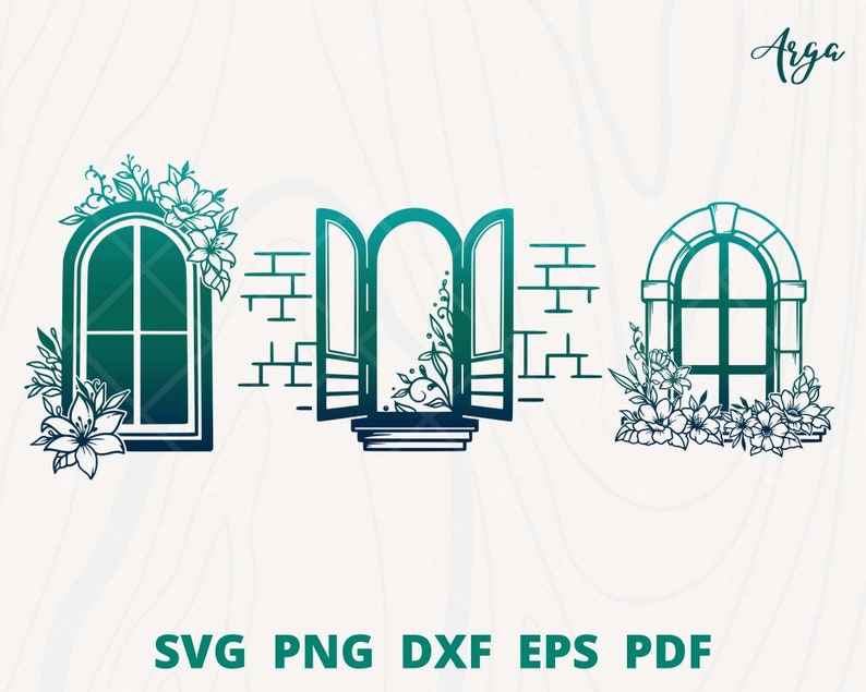 Windows Svg Bundle Window Svg Window With Flower Svg Open - Etsy