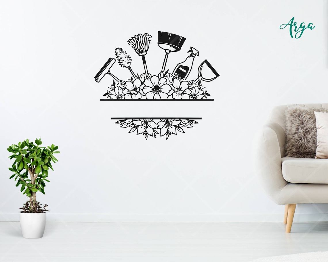 Cleaning Tool Svg 2 Cleaning Service Svg Cleaning Tool Frame - Etsy