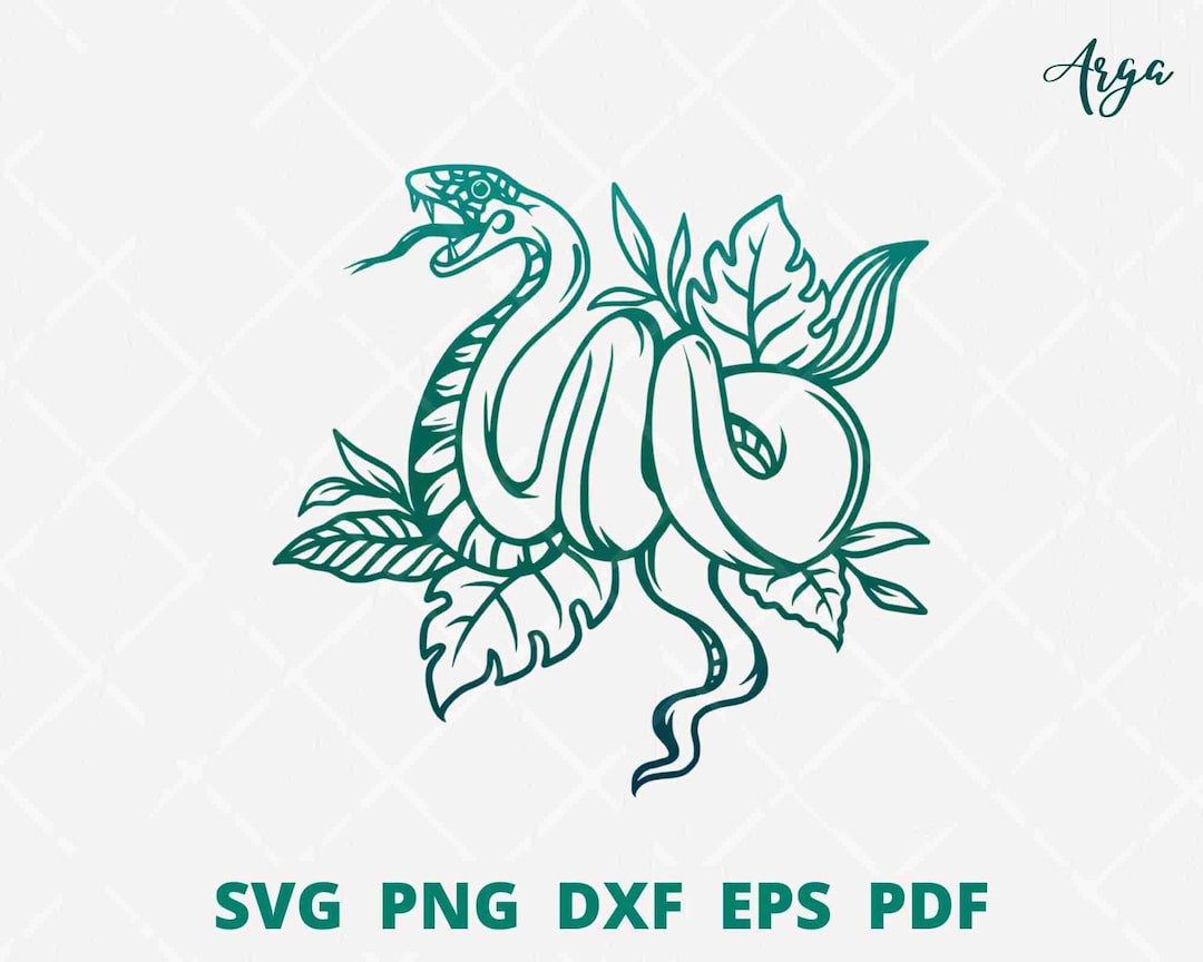 Snake Svg, Flower Snake Svg, Snake Cut File, Floral Snake Svg, Reptile ...