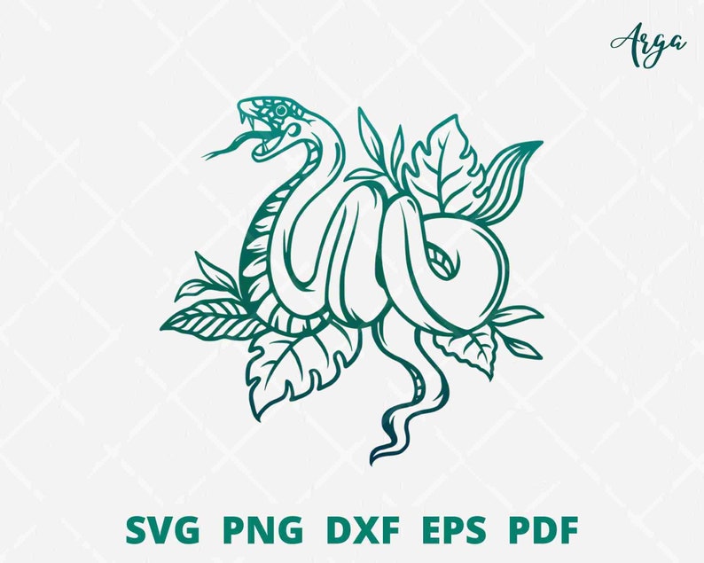 Snake Svg Flower Snake Svg Snake Cut File Floral Snake Svg - Etsy
