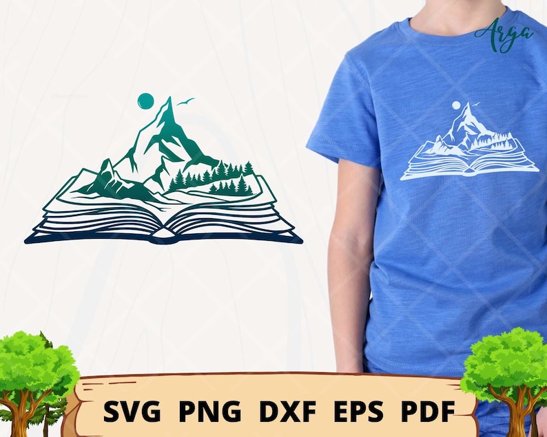 Mountain Book Svg Mountain Svg Mountain Climber Svg - Etsy
