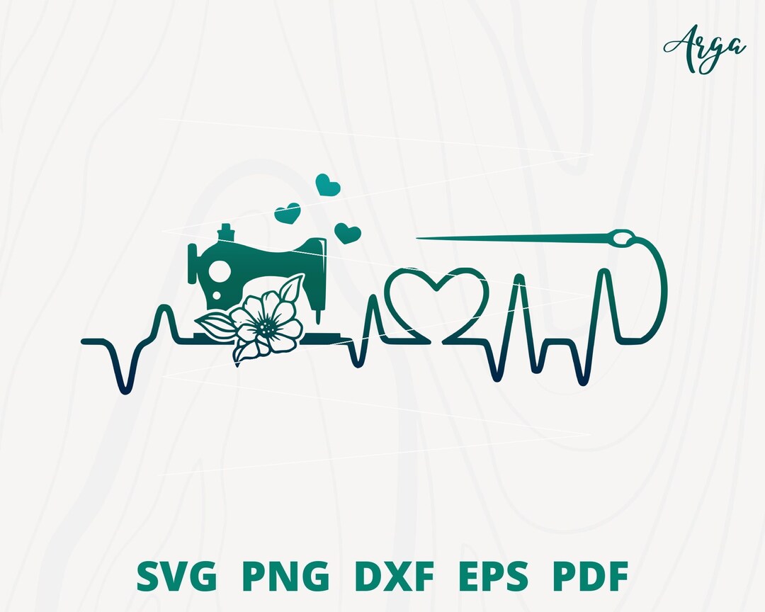 Tailor Svg, Heartbeat Tailor Svg, Heartbeat Tailor Tool Svg, Floral ...