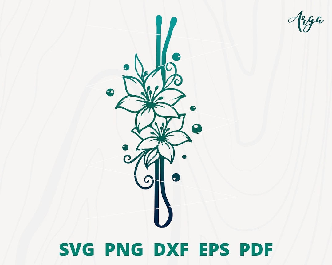 Hair Salon Svg, Hair Salon Logo, Floral Hair Pin Svg, Bobby Pin Svg ...