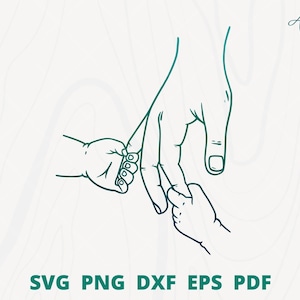 Father and Son Svg, Father Hand Svg Bundle, Father Hold Children's ...