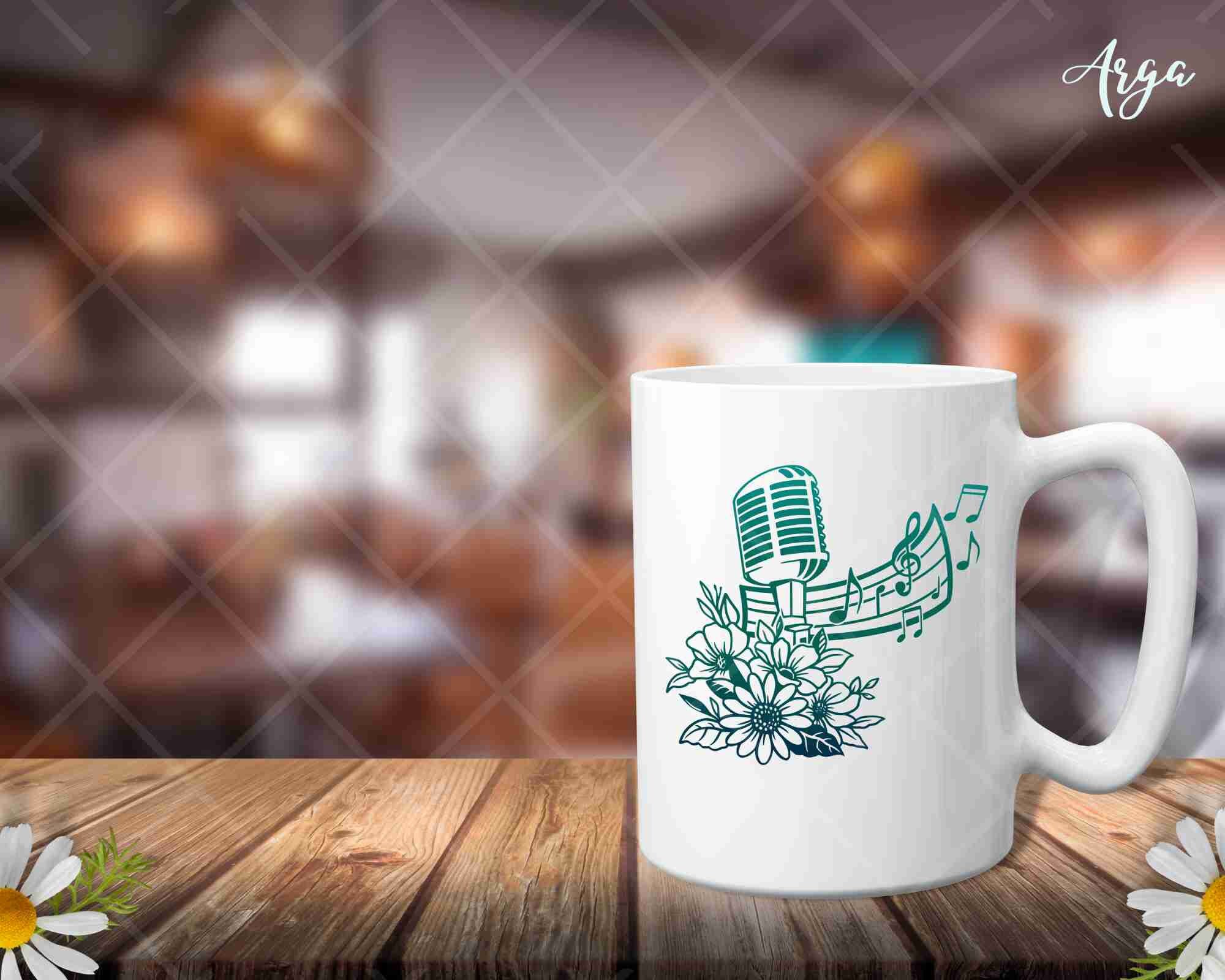 Floral Microphone Svg File Vintage Microphone With Flower for - Etsy