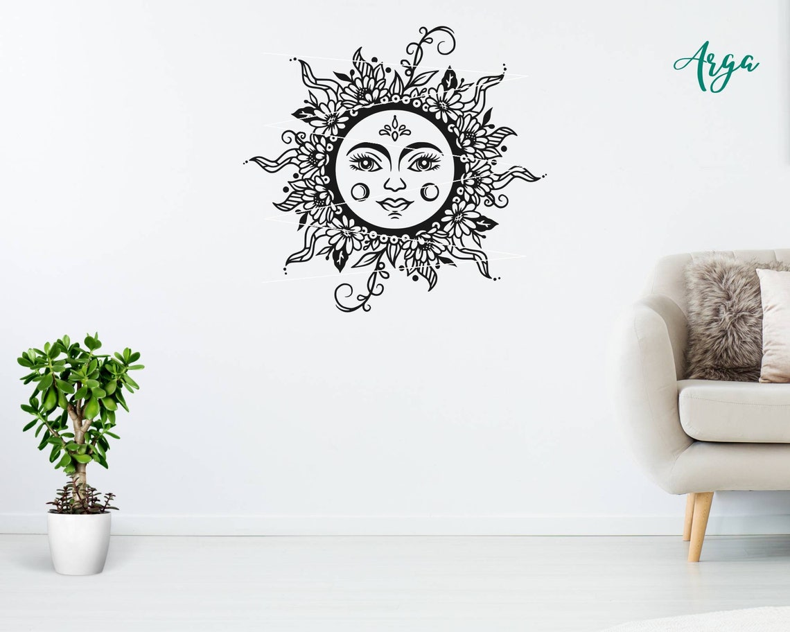 Sun Face Svg Sun Svg Celestial Sun Svg Sun Scene Svg - Etsy