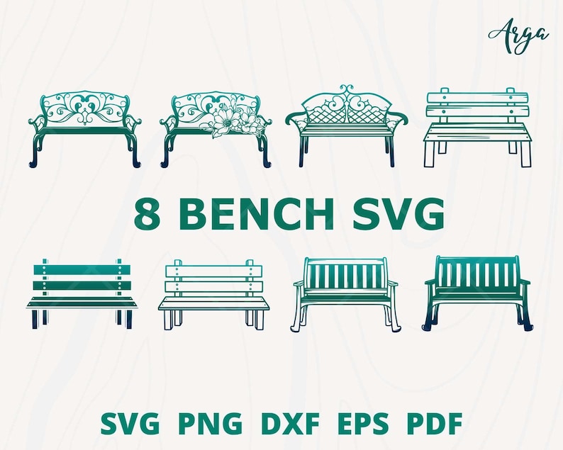 Garden Bench Svg Bundle Bench Svg Park Bench Svg Wooden - Etsy