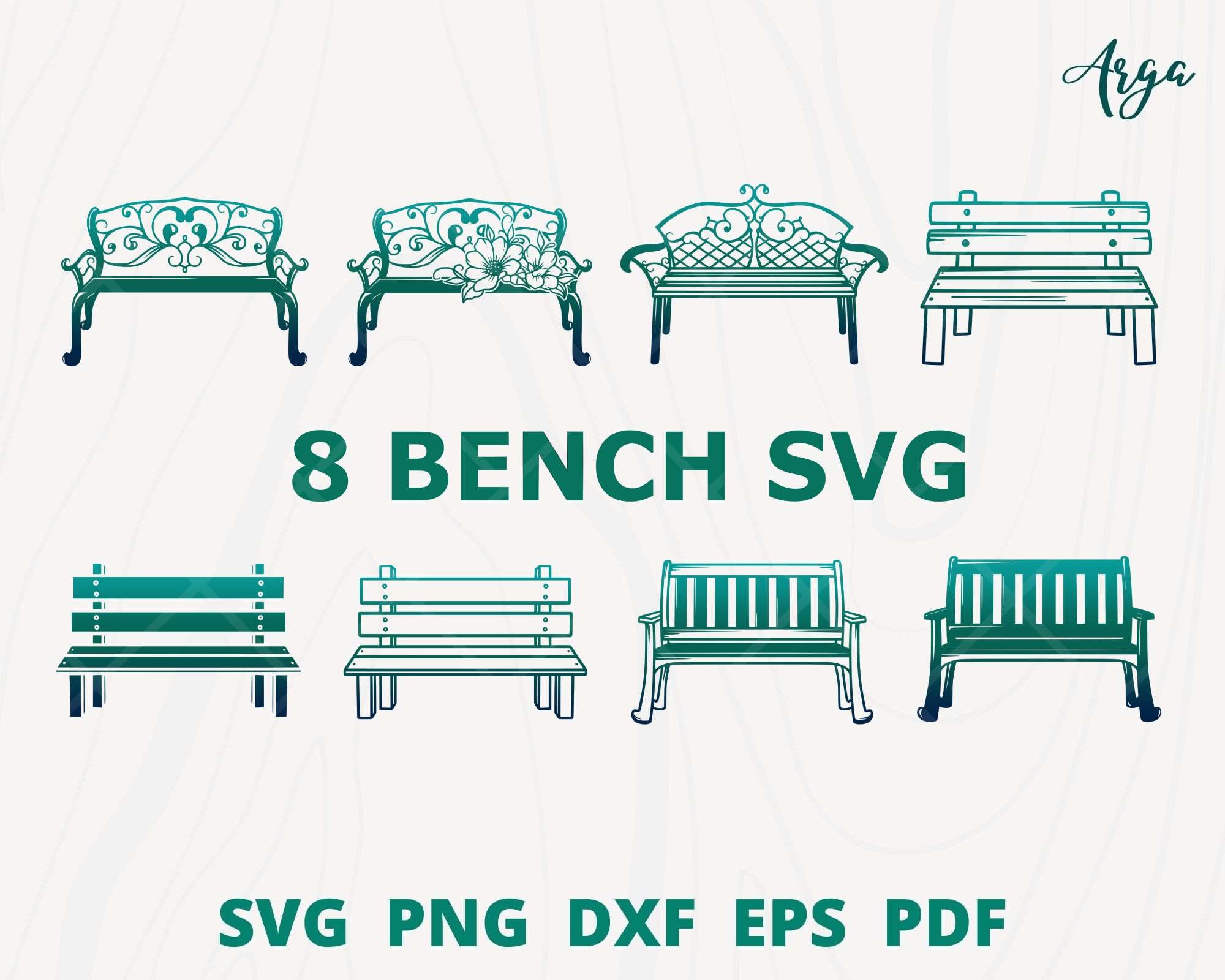 Garden Bench Svg Bundle Bench Svg Park Bench Svg Wooden - Etsy