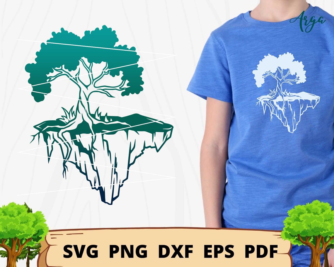 Floating Tree Svg Floating Island Svg Sky Island Svg Tree - Etsy