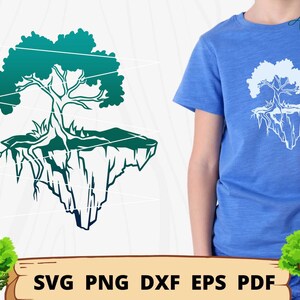 Floating Tree Svg, Floating Island Svg, Sky Island Svg, Tree in the Sky ...