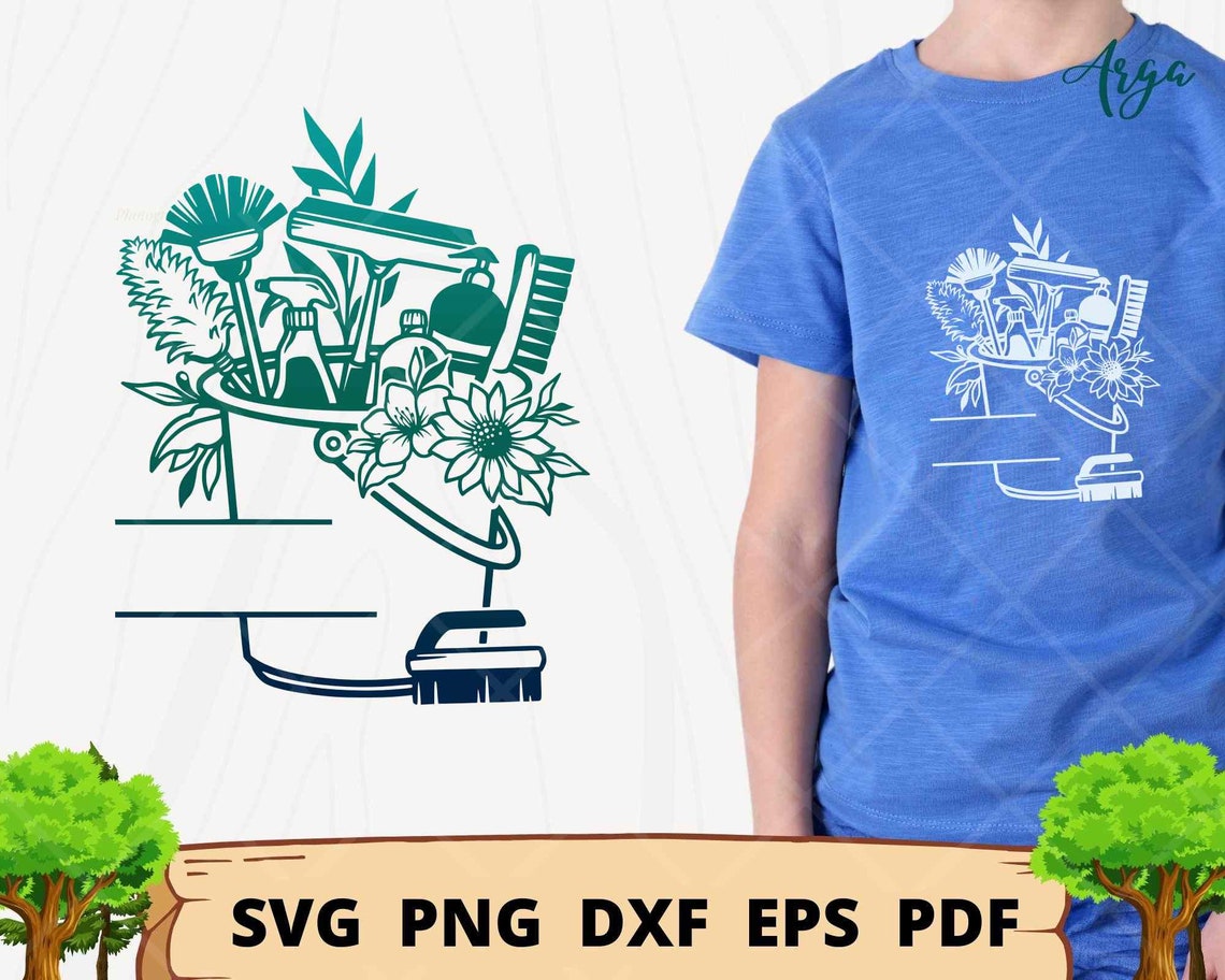 Split Cleaning Tool Svg 1 Floral Cleaning Tool Svg Cleaning - Etsy