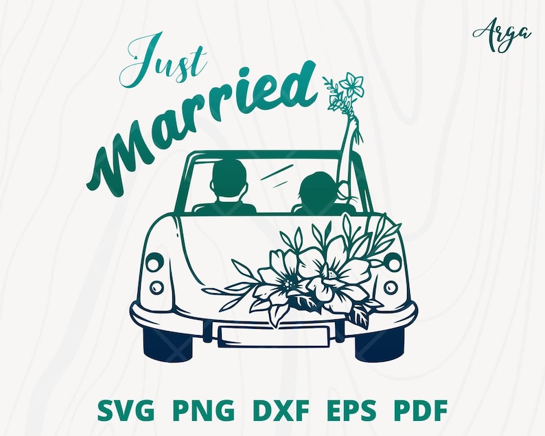 Just Married SVG Just Married Sign Wedding Car Svg Marriage - Etsy