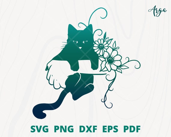 Cat Lover Svg Hand Holding Cat Svg Flower Cat Svg Cat Svg - Etsy