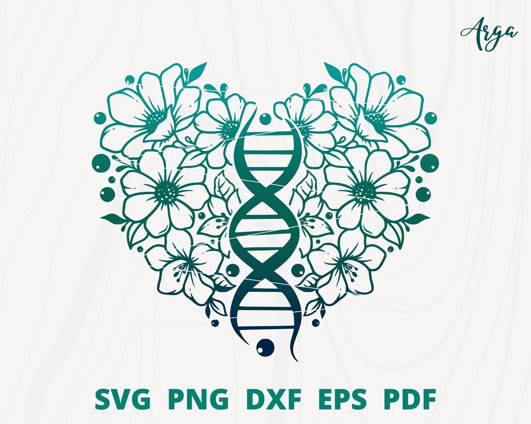 DNA Svg, Love DNA, Flower DNA Svg, Science Svg, Floral Dna Svg, Genetic Dna Svg, Medical Svg ...