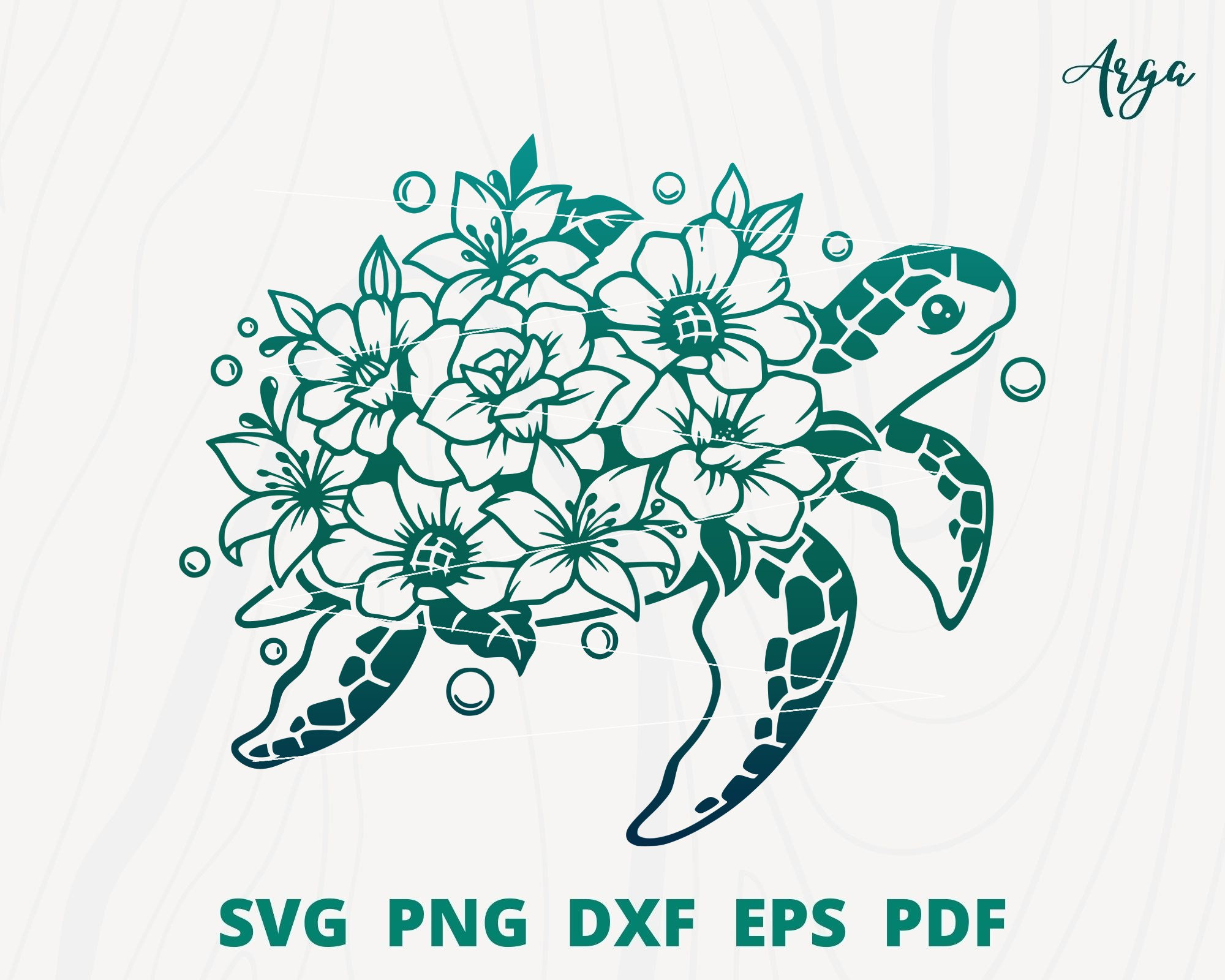 Floral Turtle Svg Turtle With Flower Svg Sea Turtle Svg - Etsy Australia