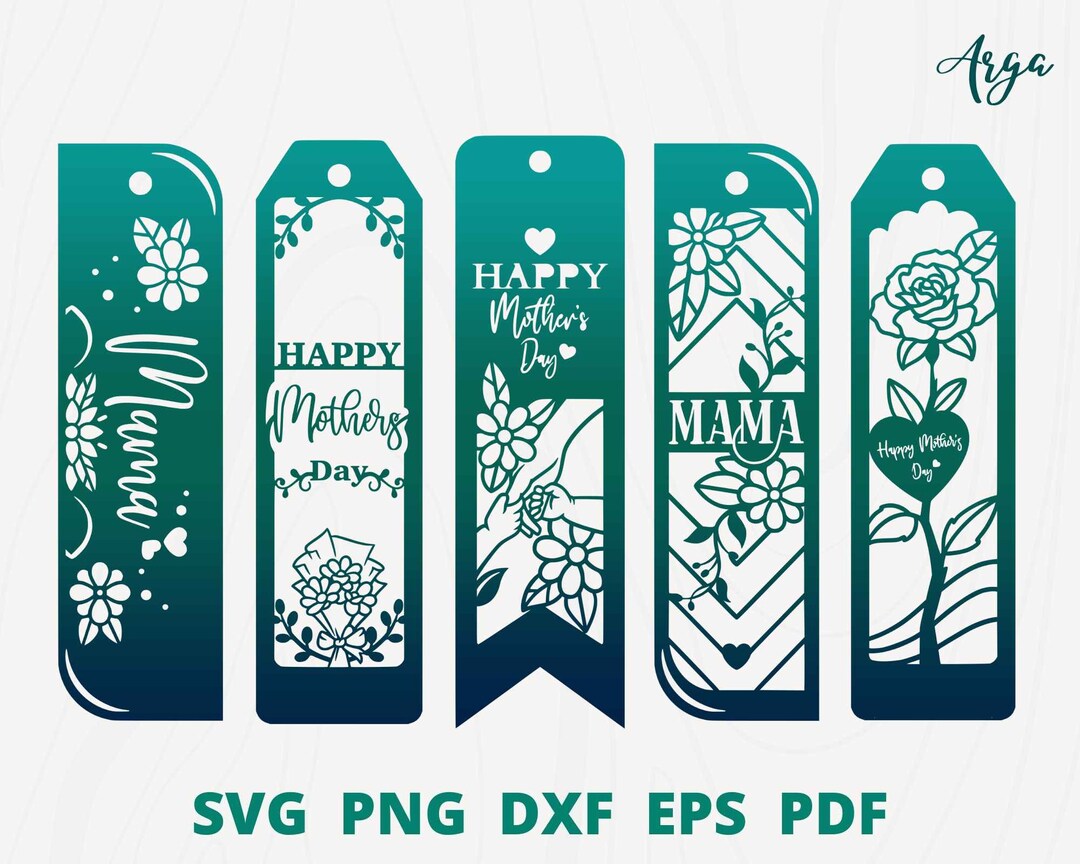 Happy Mother's Day Svg, Bookmark for Mother Svg,mother's Day Bookmark ...