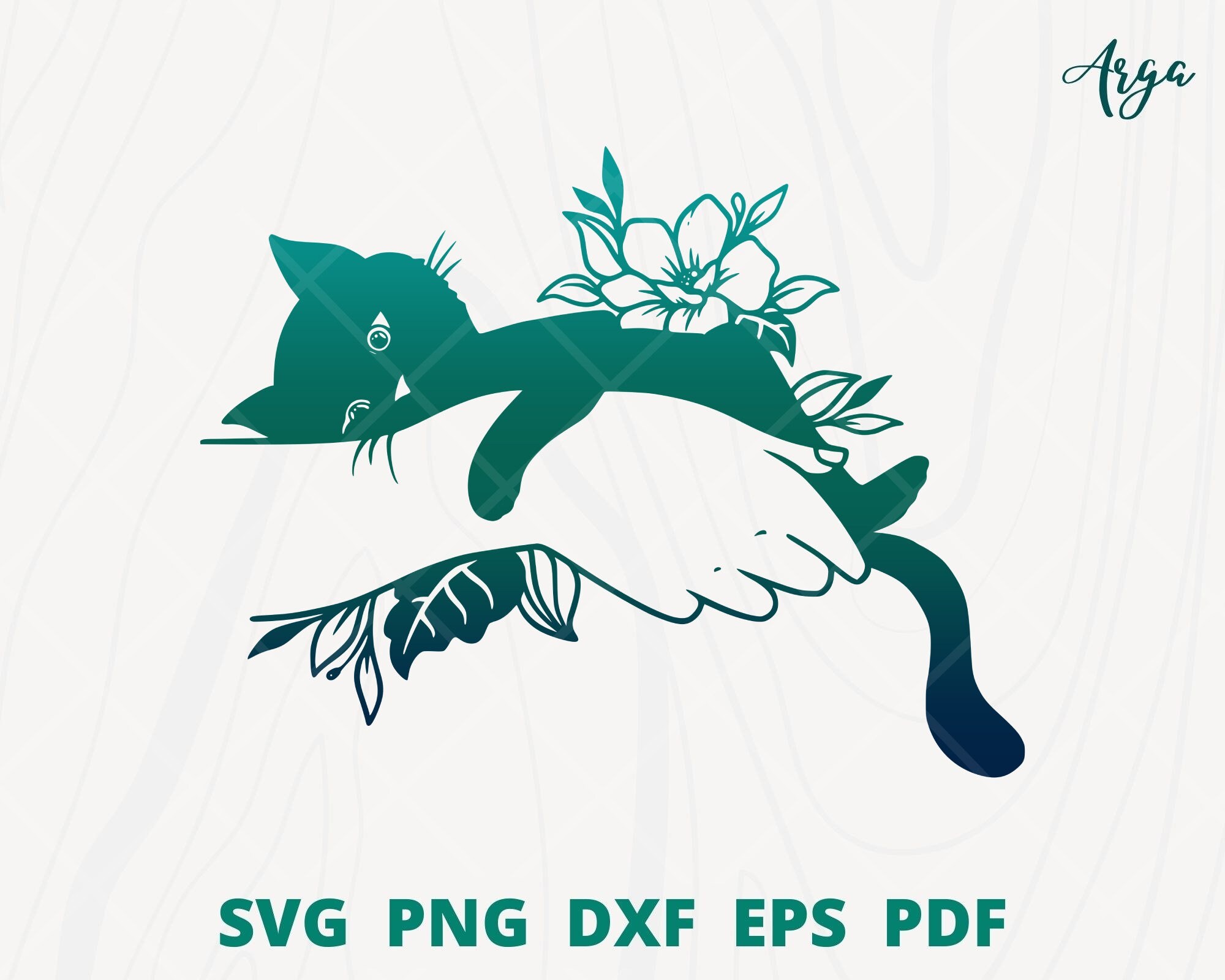 Hand Holding Cat Svg Cat Svg Files Flower Cat Svg Floral - Etsy