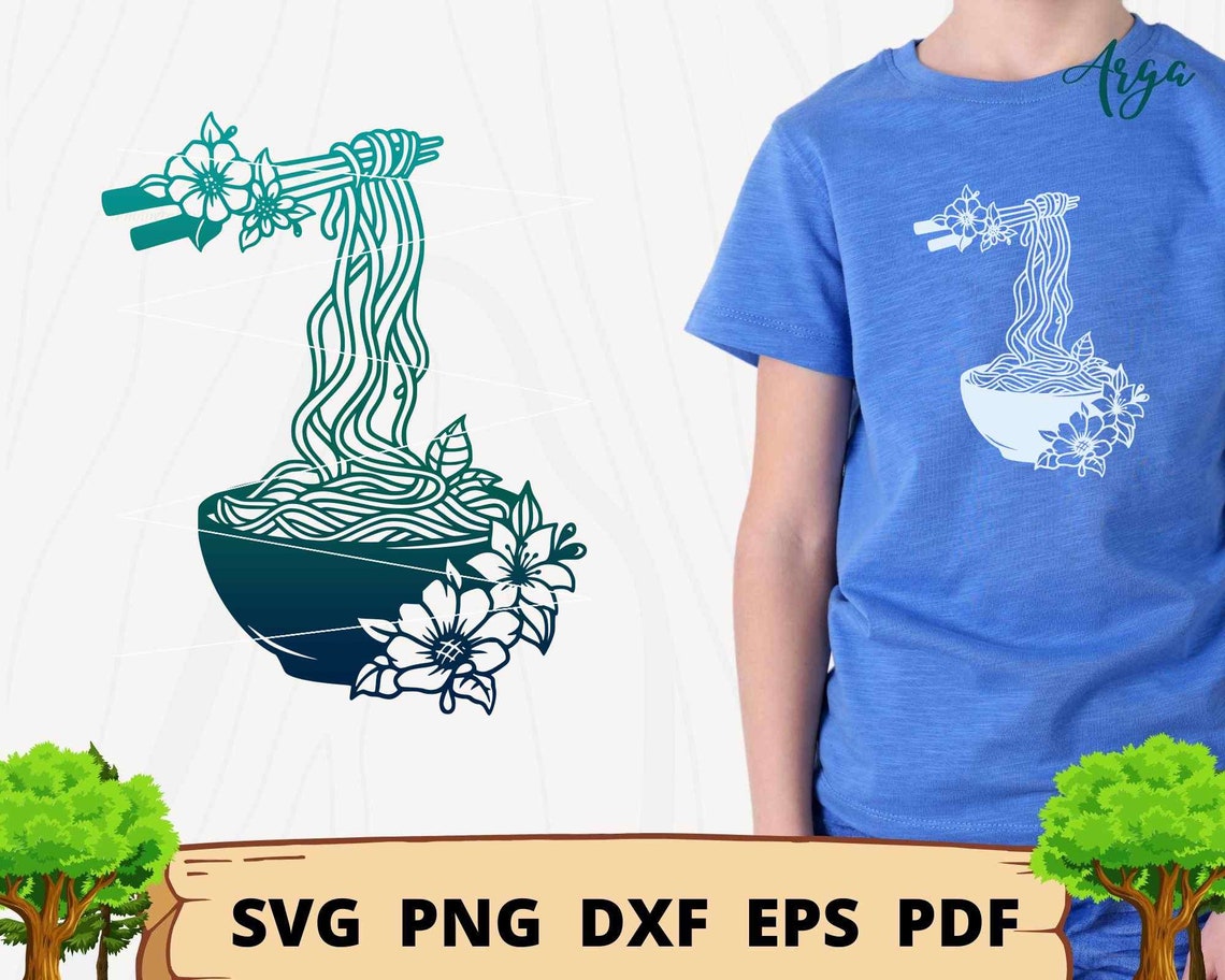 Noodles Svg Food Svg Ramen Svg Flower Noodles Svg Noodles - Etsy