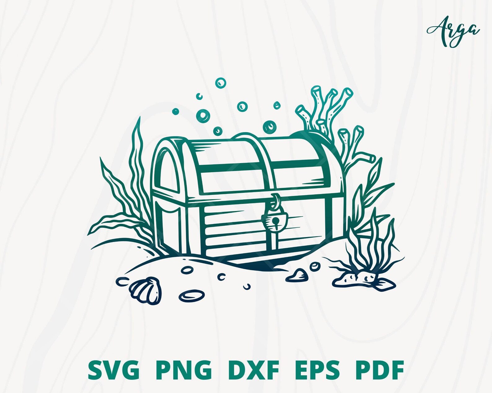 Floral Treasure Chest Svg Treasure Chest at the Bottom of the - Etsy