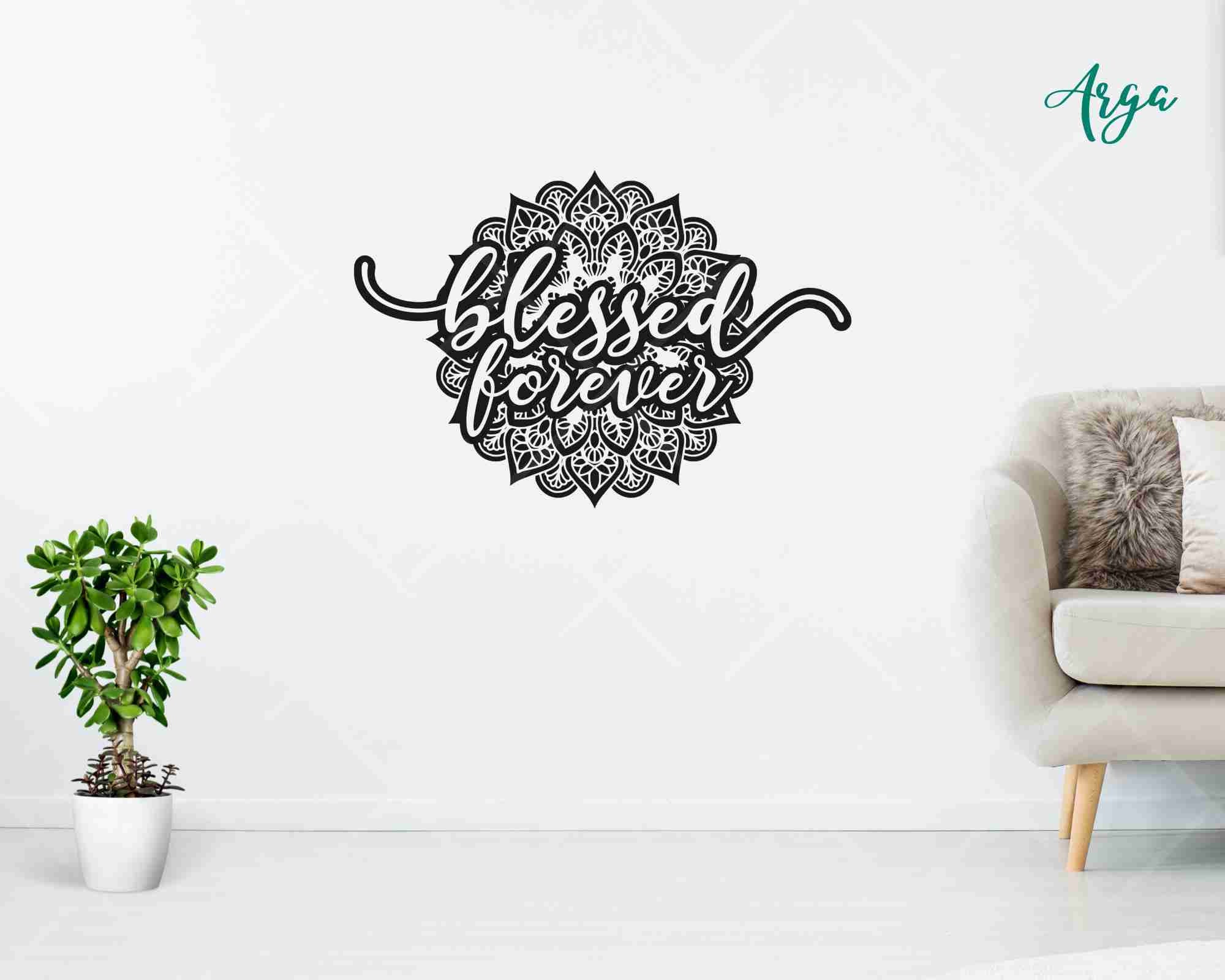 Blessed Forever Svg Blessed Mandala Svg Blessed Svg Blessed | Etsy