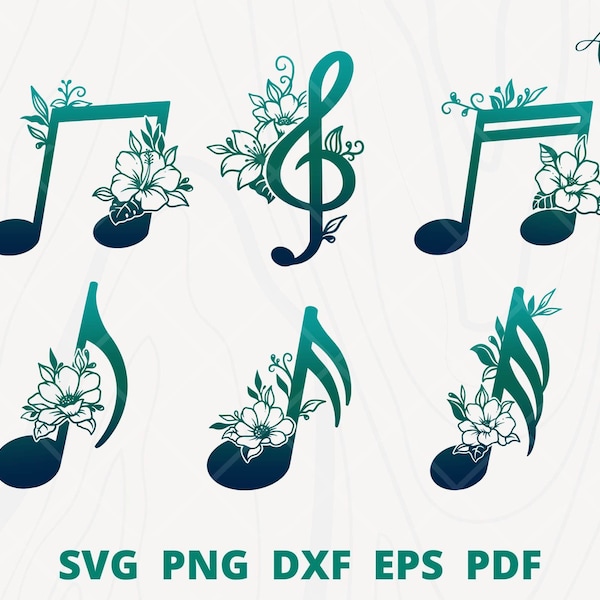 Music Note Flowers - Etsy