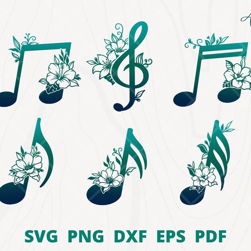 Music Note Flowers - Etsy