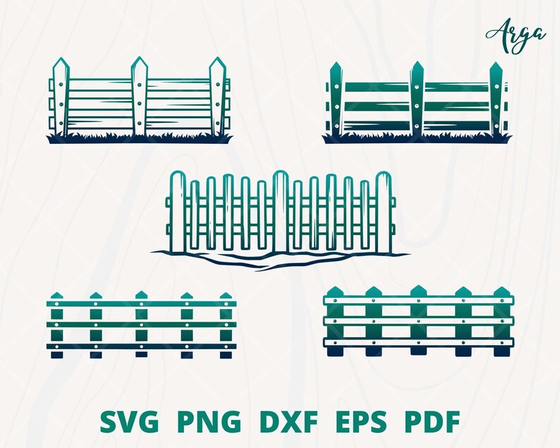 Fence Svg Bundle Wooden Fence Svg Garden Fence Svg Floral - Etsy