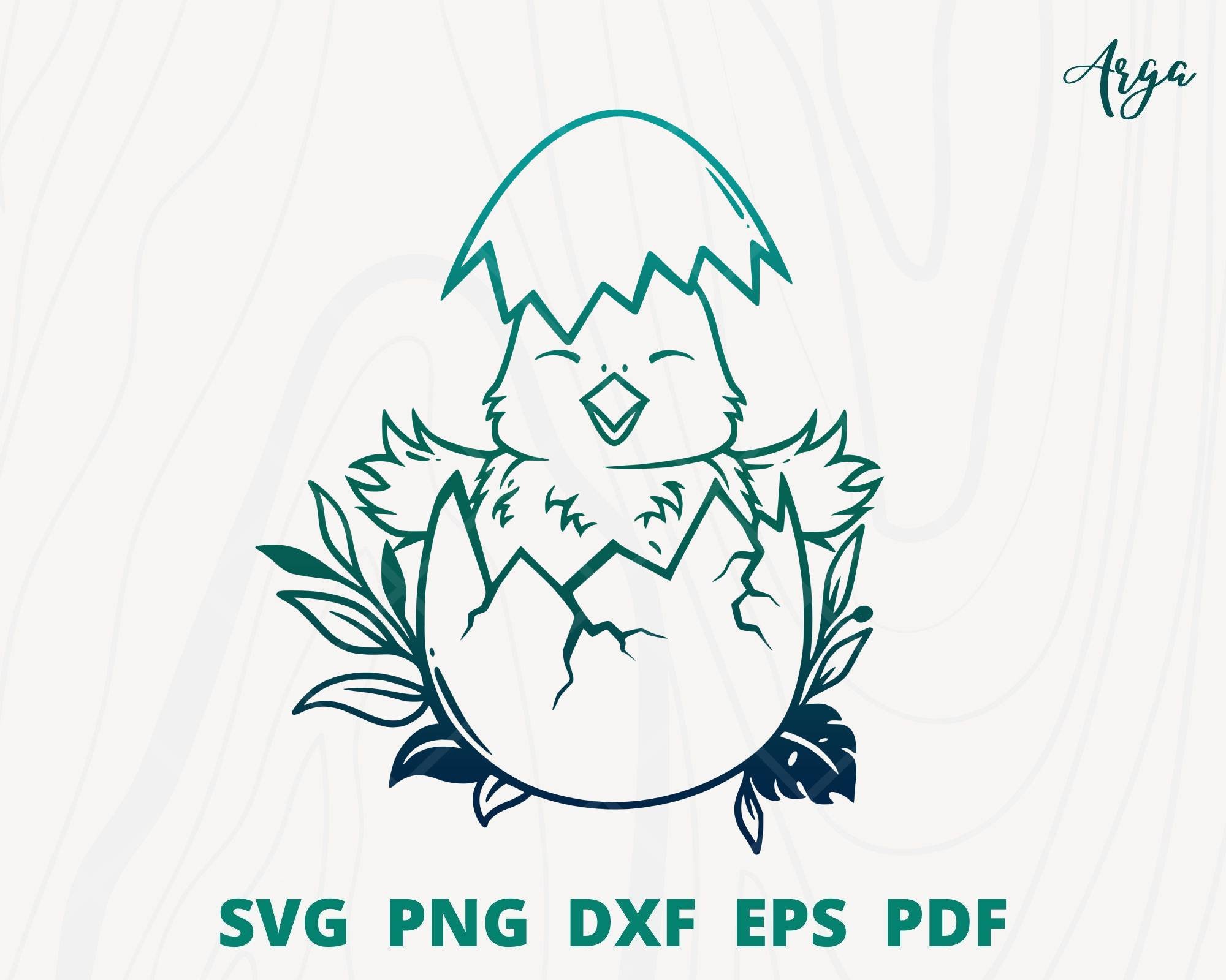 Baby Chick on Eggs Hatch Svg Baby Chick Svg Hatching Svg - Etsy