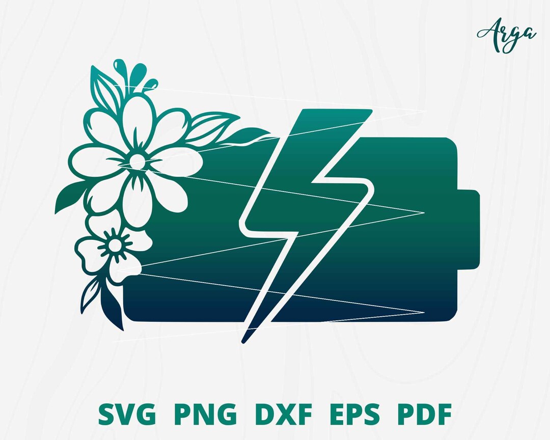 Woman Power Svg, Full Power Svg With Flower, Full Battery Svg, Phone ...