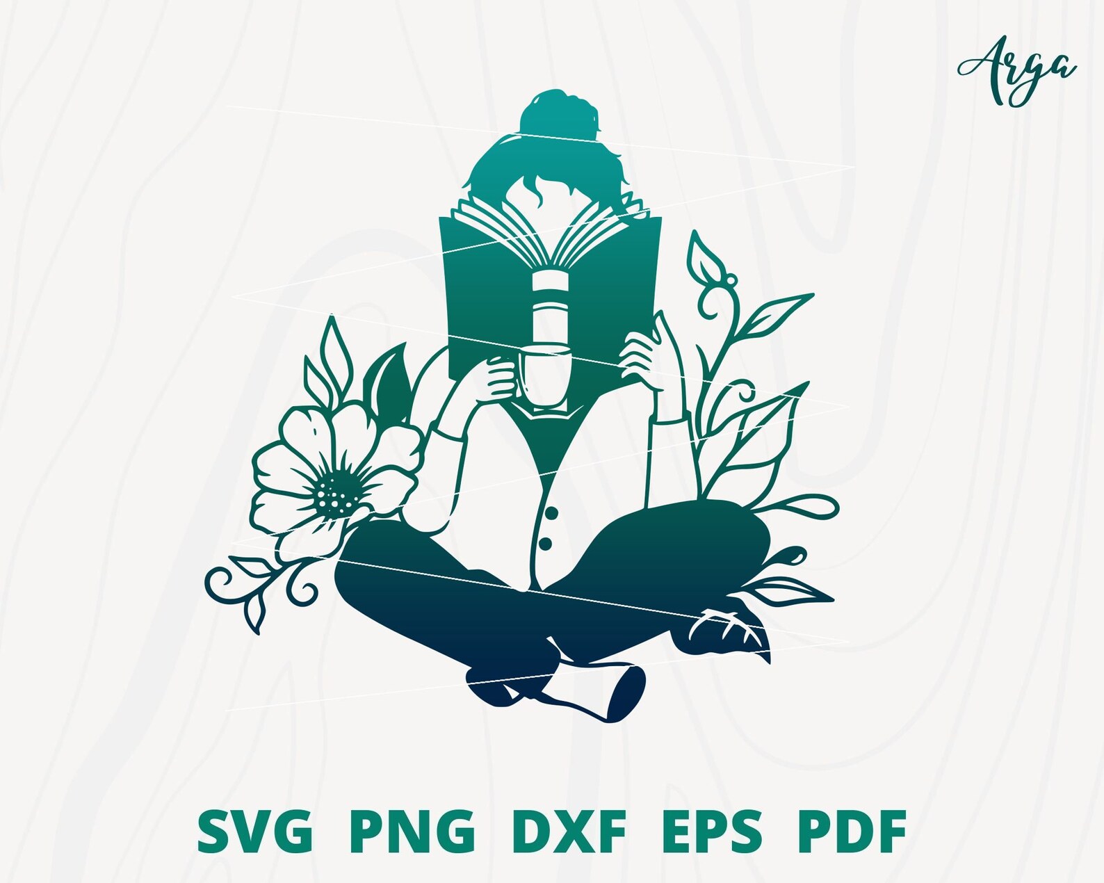 Girl With Book Svg Reading Svg Book Svg Book Lover Svg - Etsy