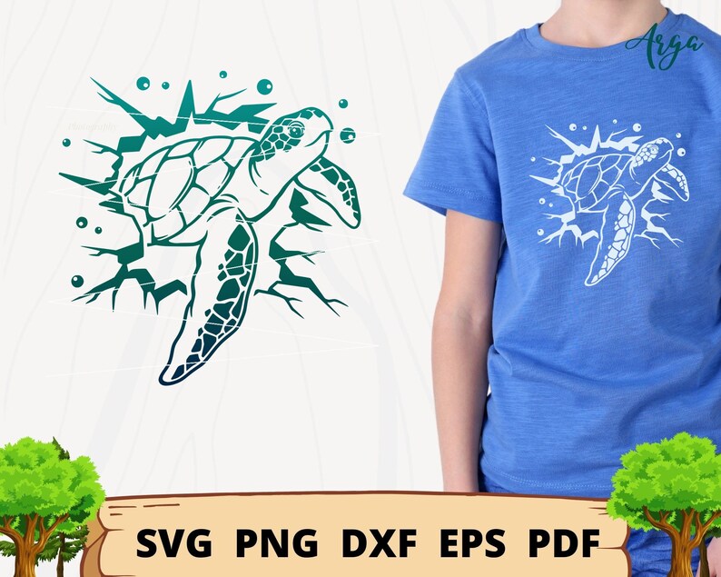 Turtle Break Through Svg Turtle Svg File Sea Turtle Svg - Etsy UK