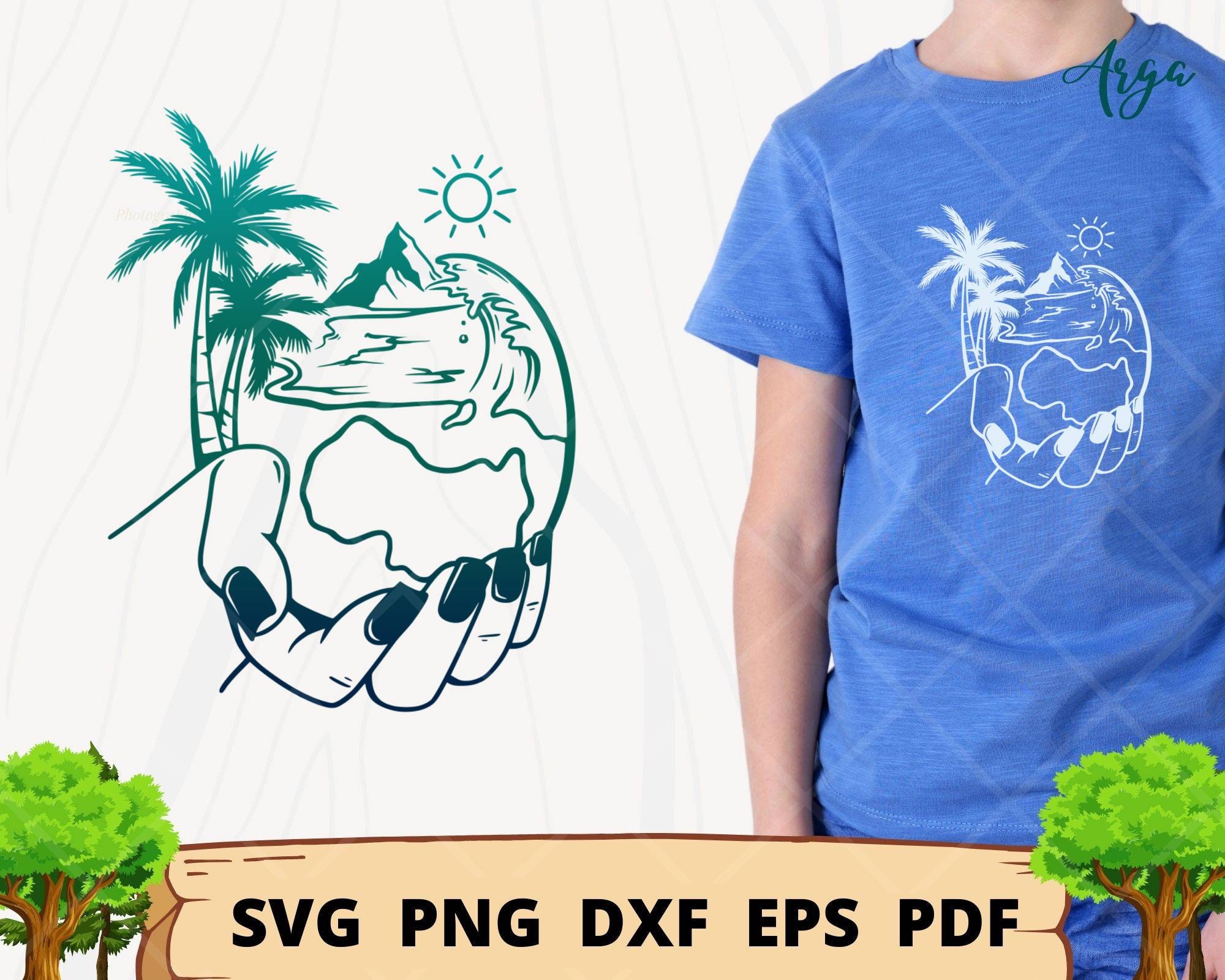 Island Svg, Hand Holding Wave Svg, Beach in the Hand Svg, Hand ...