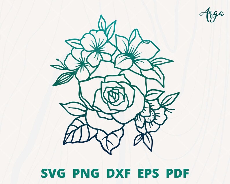 Flower SVG Bundle Flower Border Svg Flower Corner Svg - Etsy