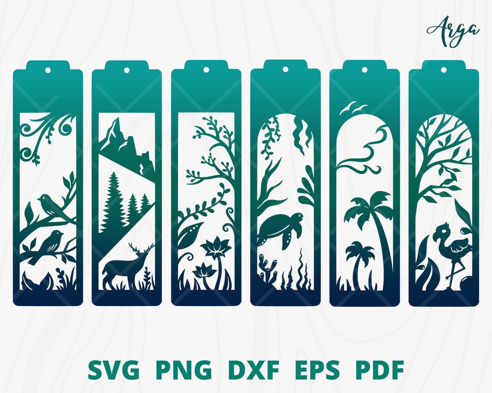 Bookmark Svg Bundle, Bookmark Svg, Floral Bookmark Svg, Bookmark Label ...