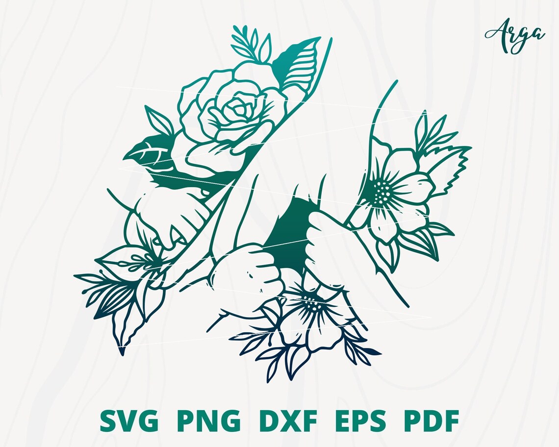 Mother With 3 Child's Hands Version 1 Svg, Holding Hand Svg, Mom and ...