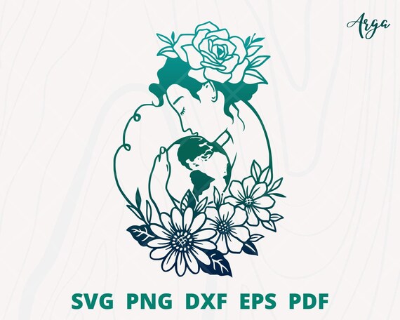 Flor madre tierra svg Madre tierra svg Salvar planeta svg - Etsy España