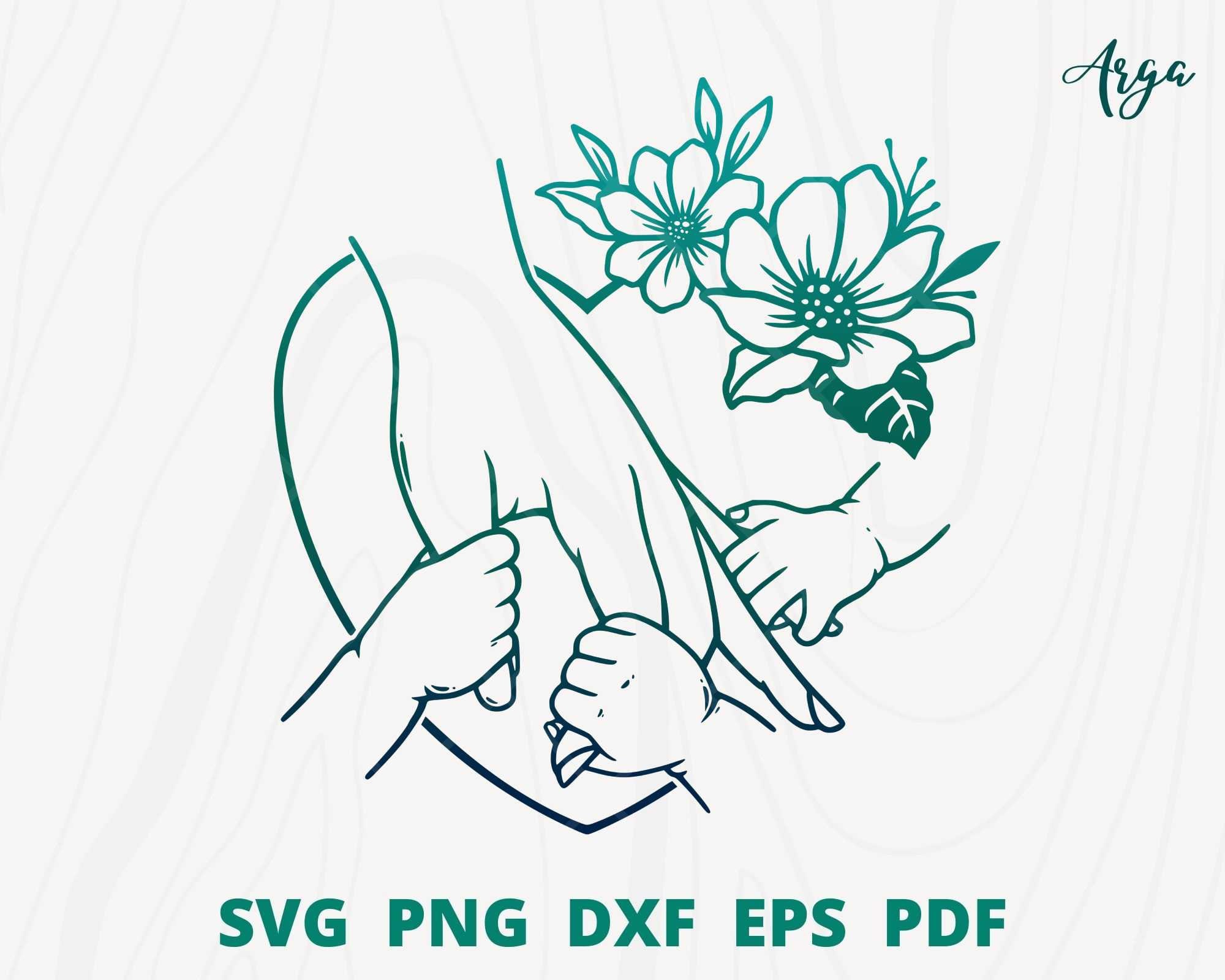 Mother With 3 Child's Hands Svg Holding Hand Svg Mom and - Etsy Australia