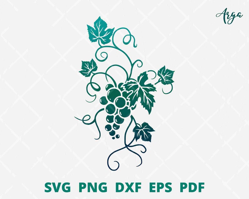 Grape Svg, Grapevine Svg, Grape Bunch Svg, Grape Vine Wall Decor, Vine ...