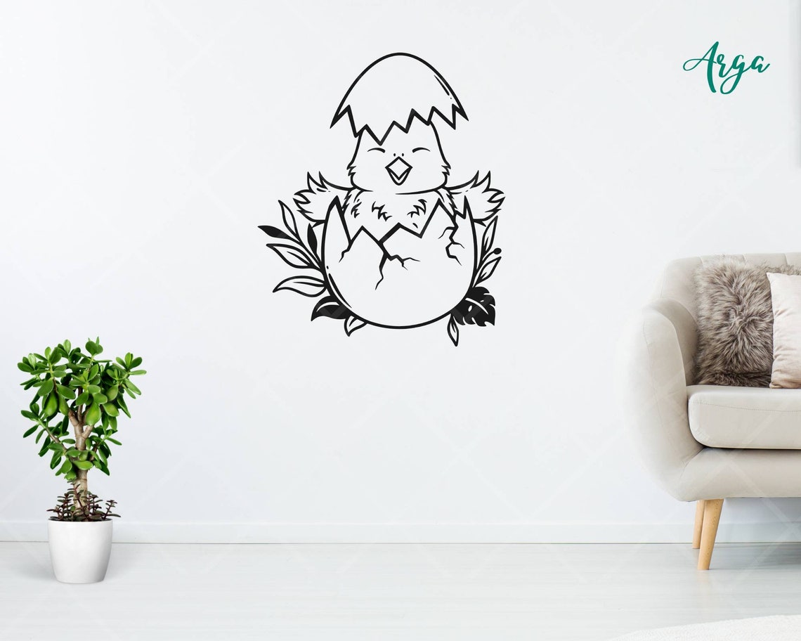 Baby Chick on Eggs Hatch Svg Baby Chick Svg Hatching Svg - Etsy
