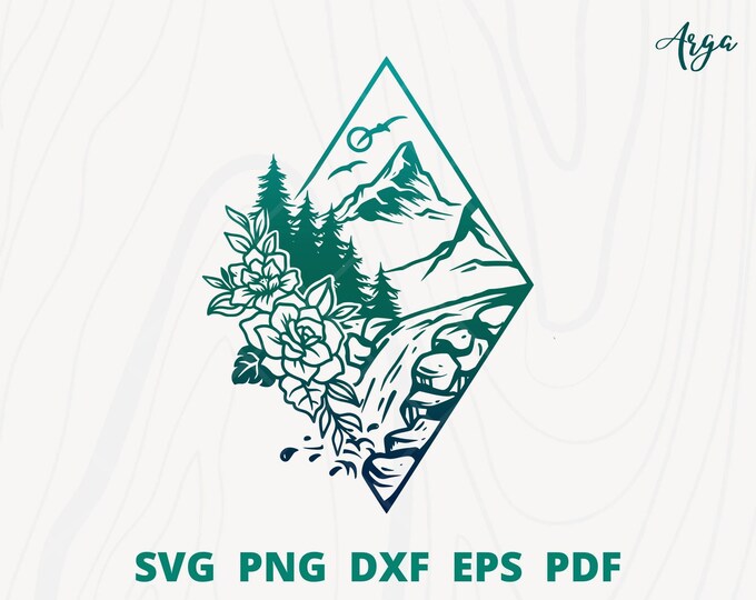 Waterfall SVG, Waterfall DXF, Waterfall PNG, Waterfall Clipart ...