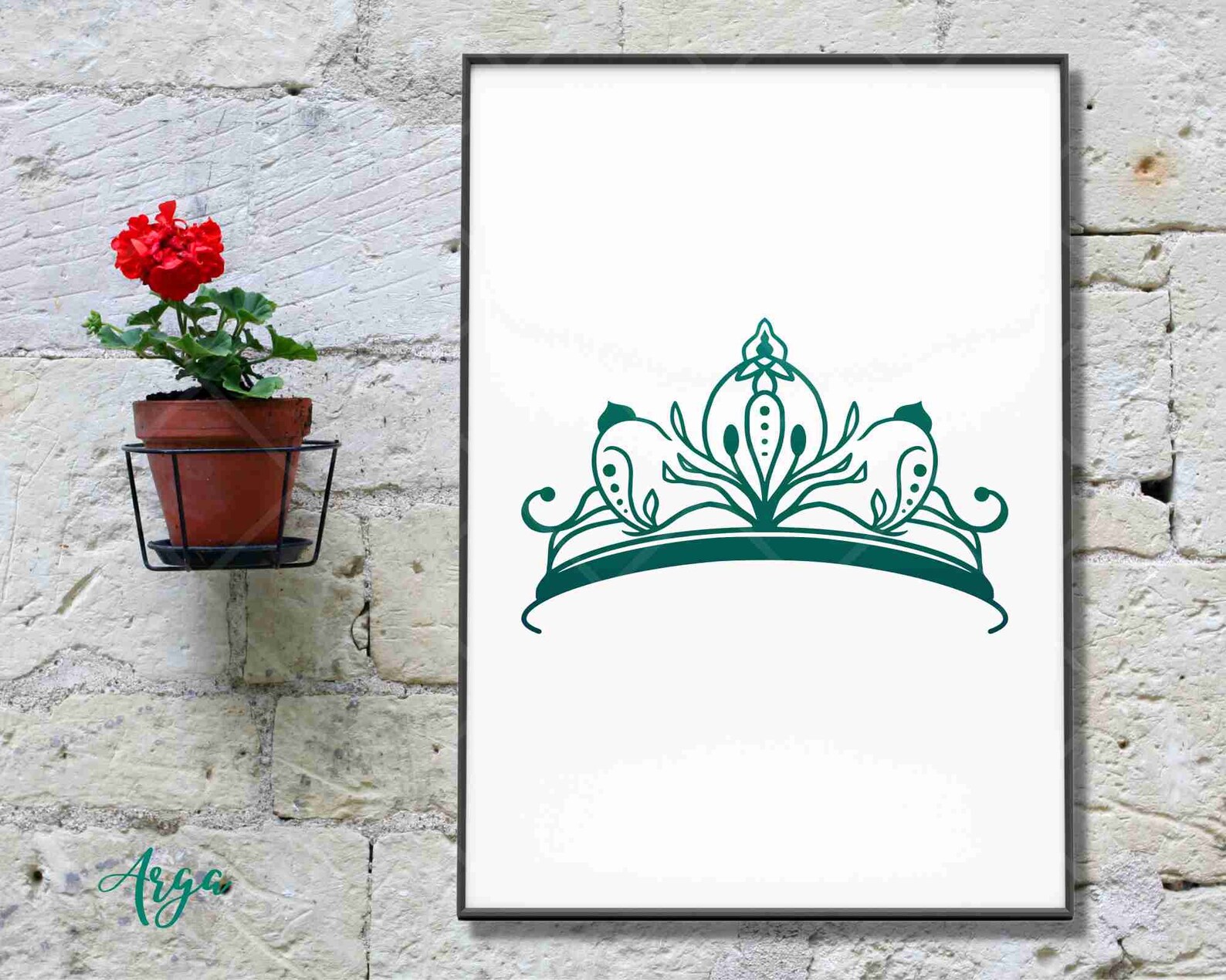 Princess Crown Svg, Floral Crown Svg, Crown With Flower Svg, Tiara Svg ...