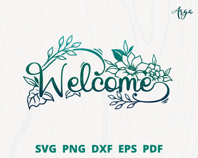 Horizontal Welcome Svg Bundle Floral Welcome Svg Welcome | Etsy