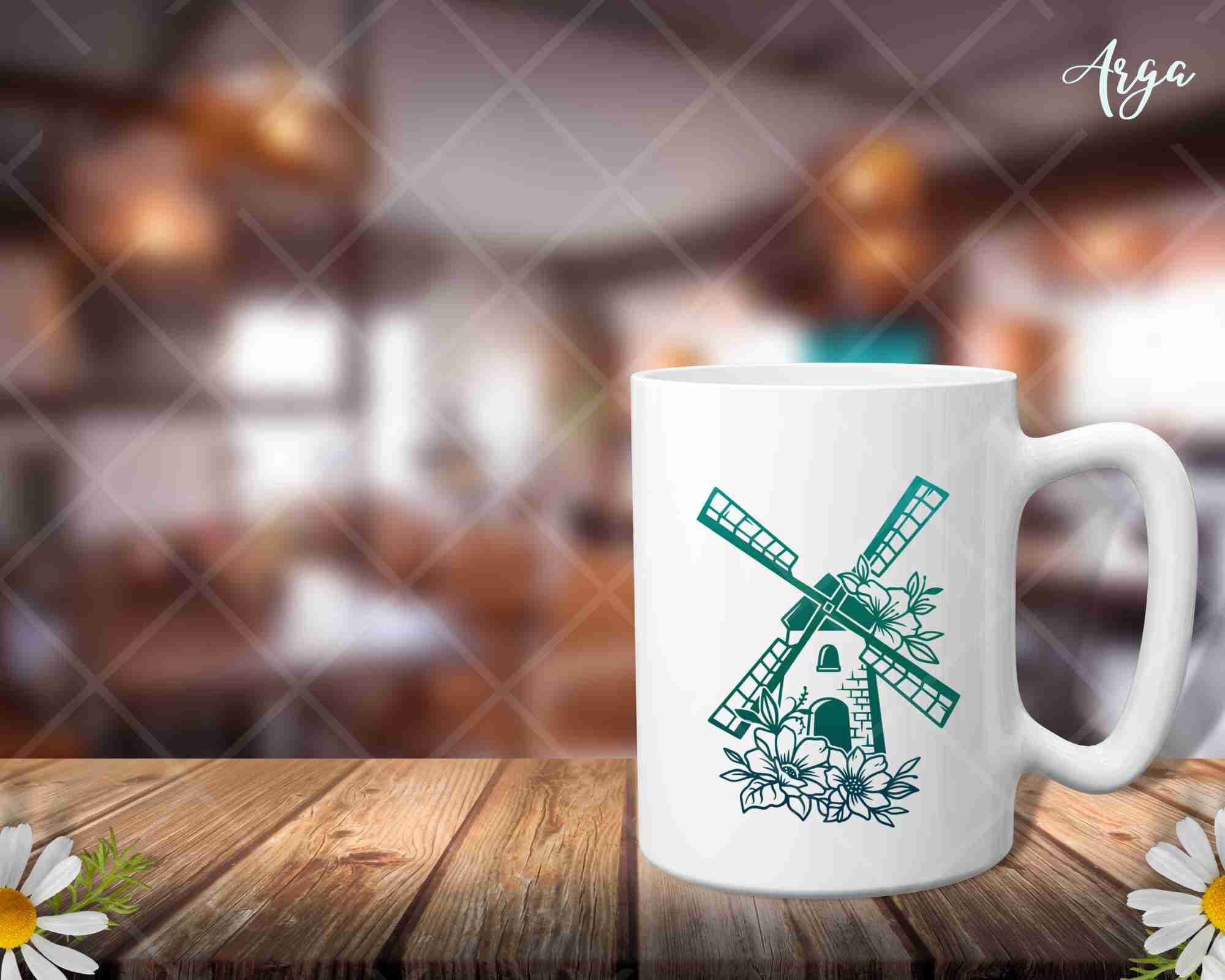 Dutch Svg Windmill SVG Floral Windmill Svg Windmill With - Etsy Canada