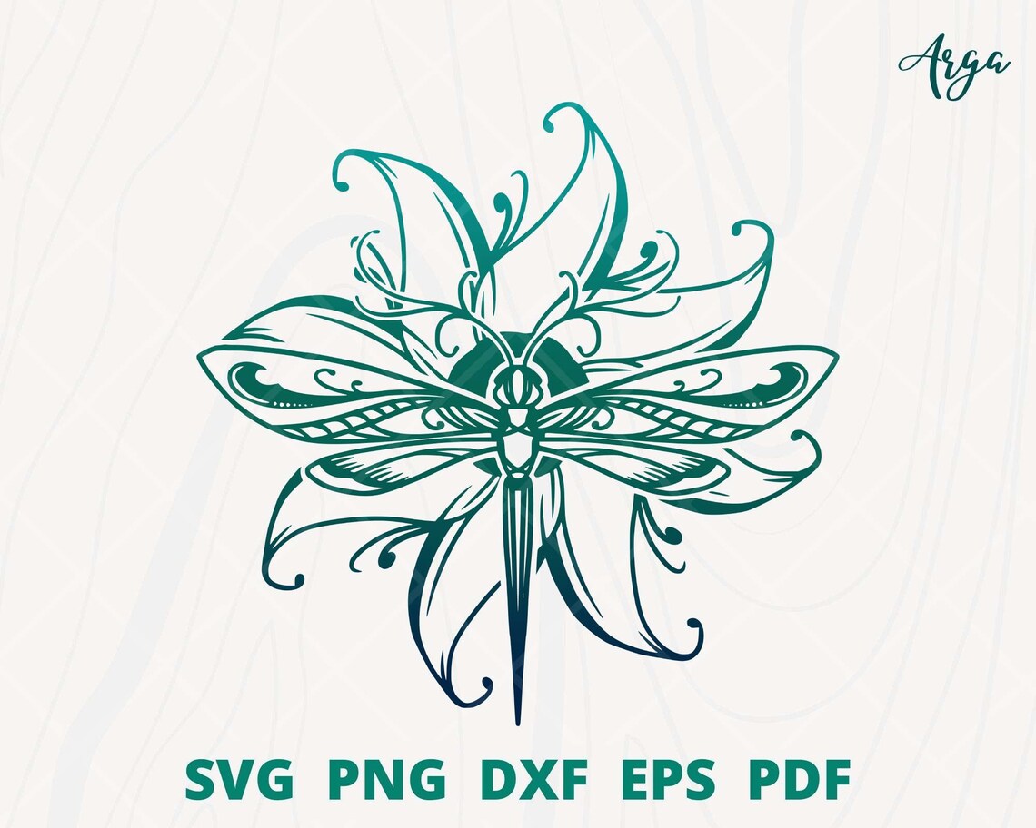 Dragonfly Svg Mandala Dragonfly Svg Zentangle Dragonfly Svg - Etsy