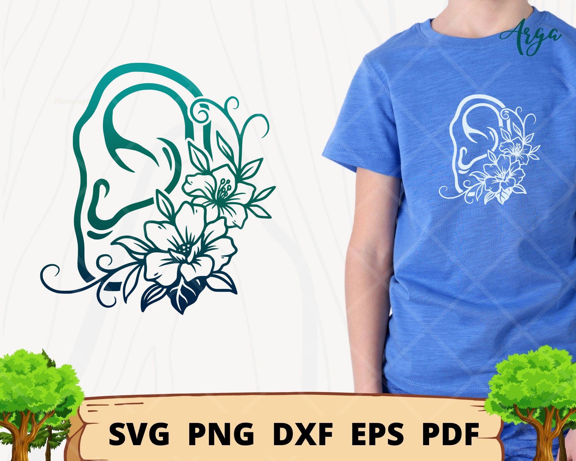 Ear Svg, Floral Ear Svg, Ear With Flower Svg, ENT Logo ...